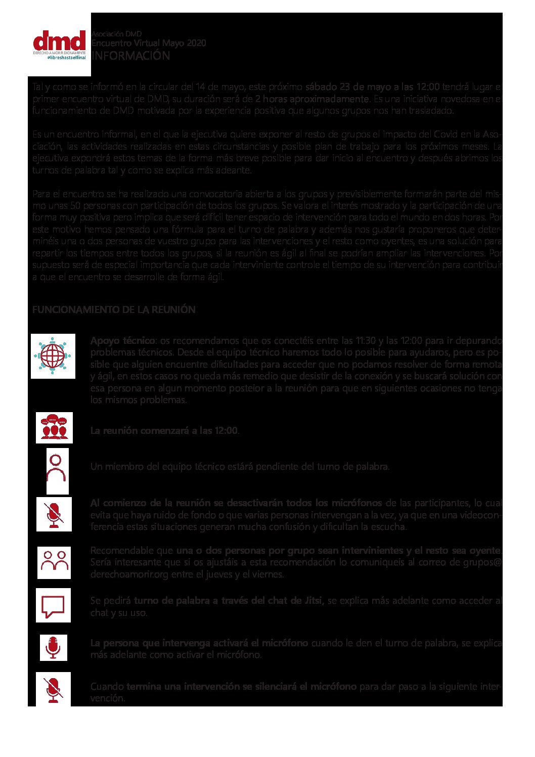 DOCINFO ENCUENTRO DMD | Derecho a Morir Dignamente