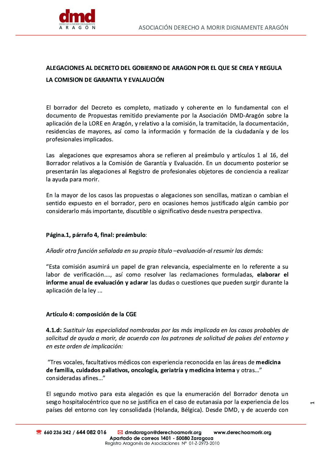 DMDA_Alegaciones_CGE | Derecho a Morir Dignamente