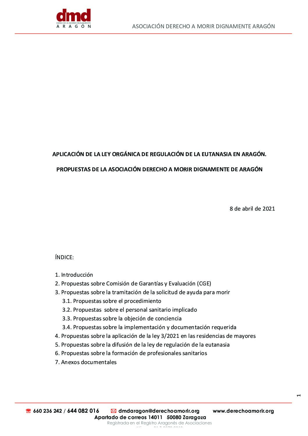 DMDA_PropuestasLORE_8Abril2021 | Derecho a Morir Dignamente